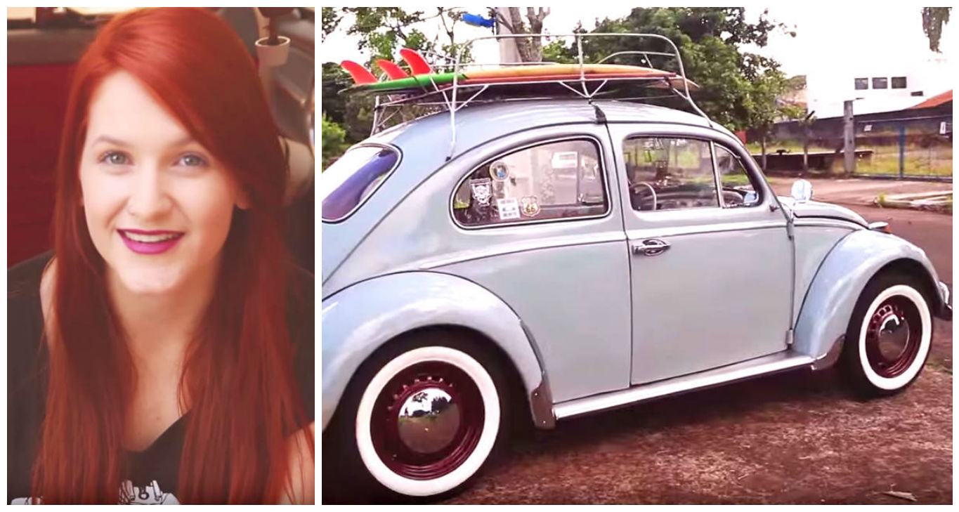Conheça a Drika e o Zé, seu Fusca 1968 (fruto de uma aposta) que ela ...